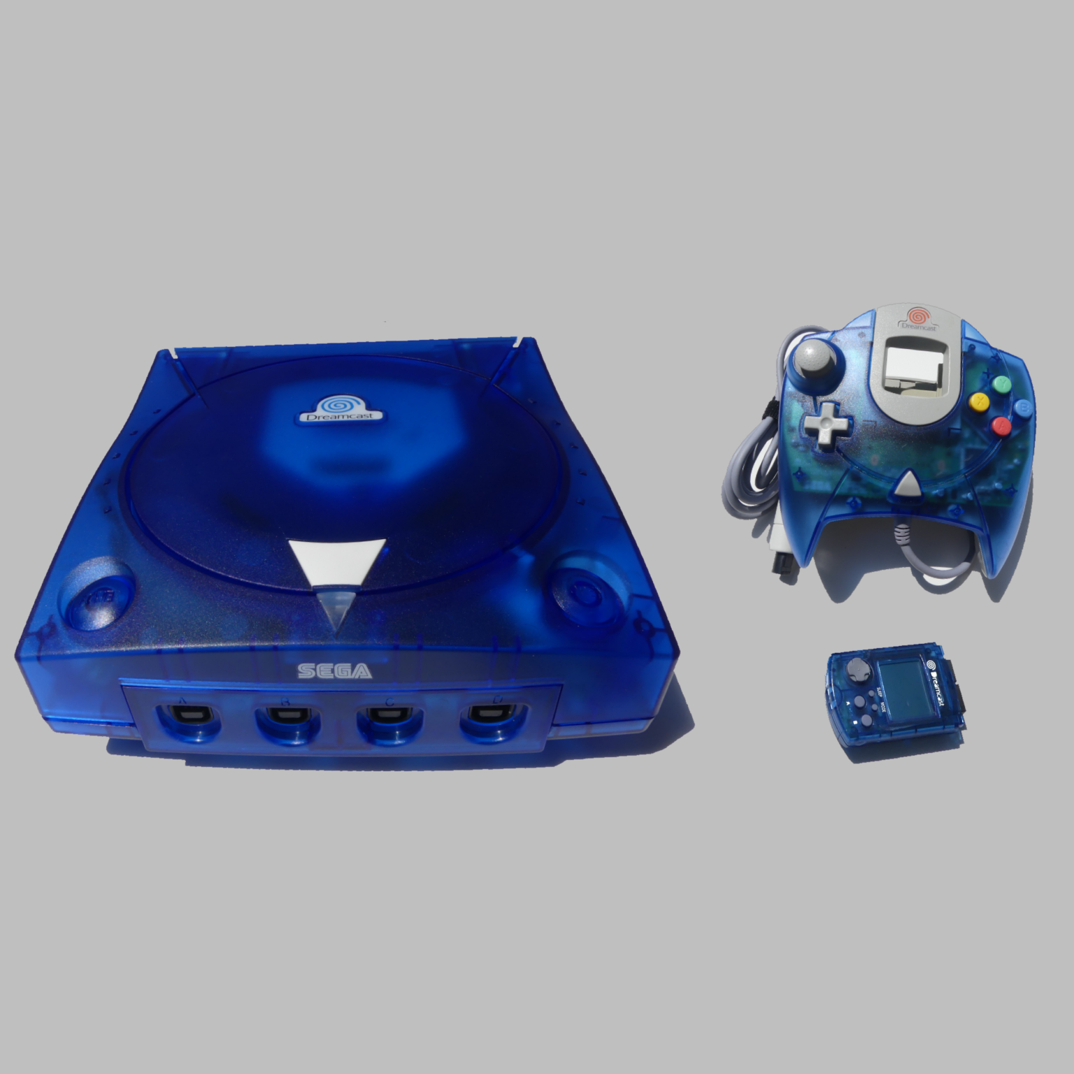 Modded Sega Dreamcast DCHDMI and GDEMU in Clear Blue – Retro Reflow